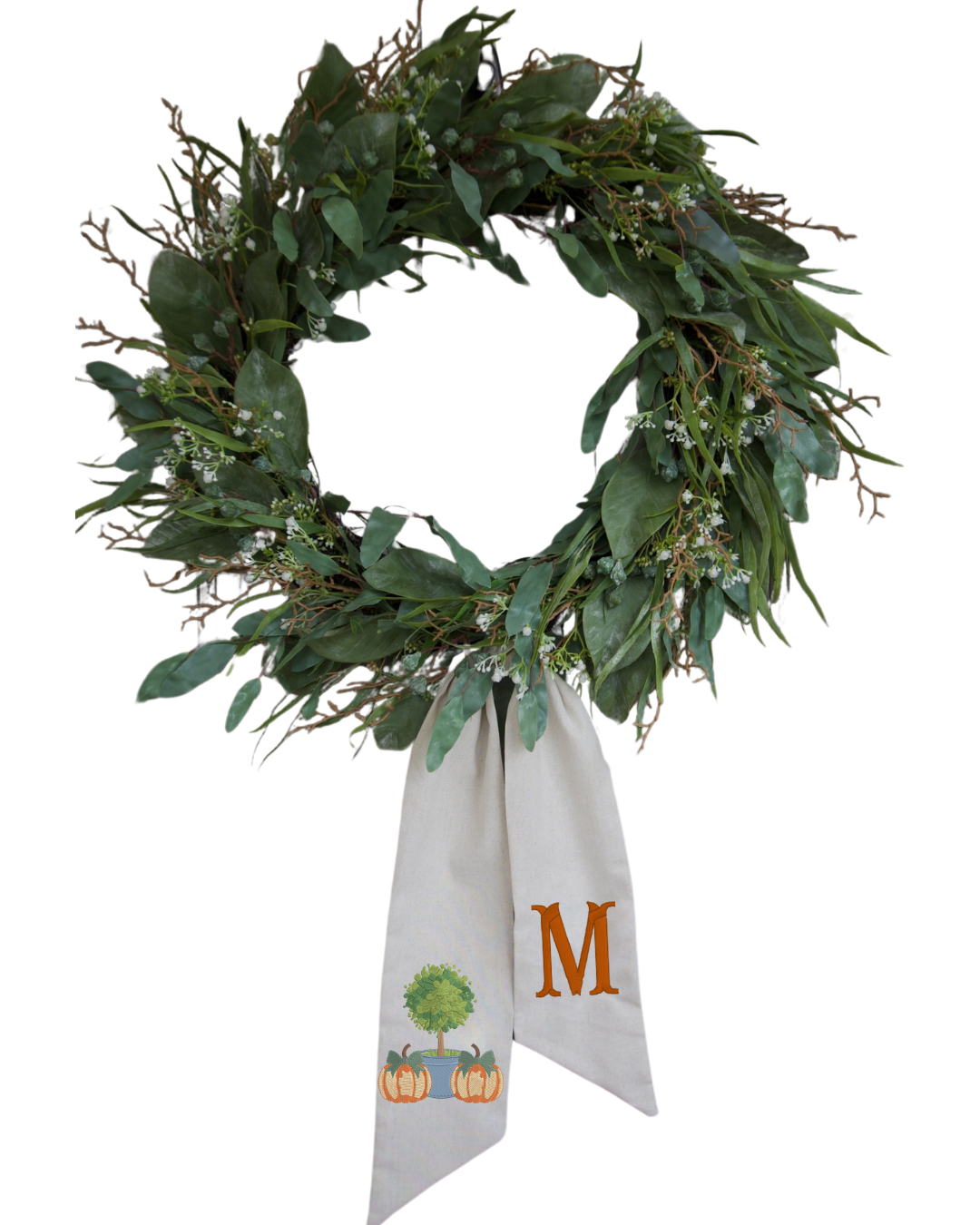 LC Wreath Sash – Linen Club Embroidery Studio